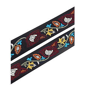 Beautiful Nomad Belts for Women Western Fashion Boho Embroidery PU Leather Belt for Jeans Dress