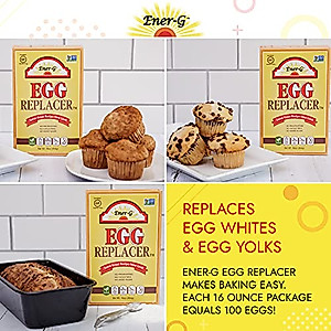 Vegan Egg Replacer by Ener-G | Gluten Free, Vegan, Nut Free, Non-GMO, Kosher | 16 oz Package | 2-Pack