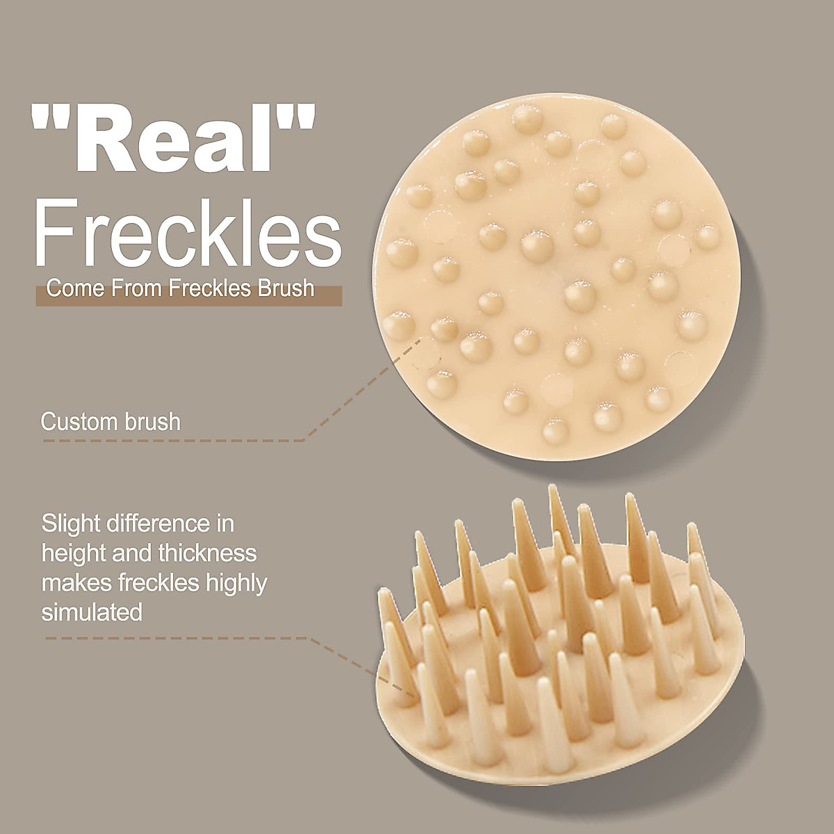 Freckle Cushion Natural Like Freckle Makeup Fake Freckles Pen Waterproof Long Lasting Quick Dry, Get Sun-kissed Stars Makeup Freckle in One Press, Fresh Brown, 15g