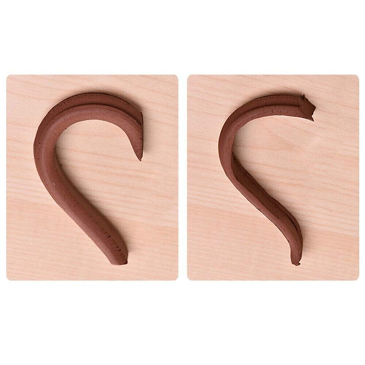 Wooden Handle Clay Pottery Tools Sculpture Scraper Loop Tool DIY Ceramics Craft