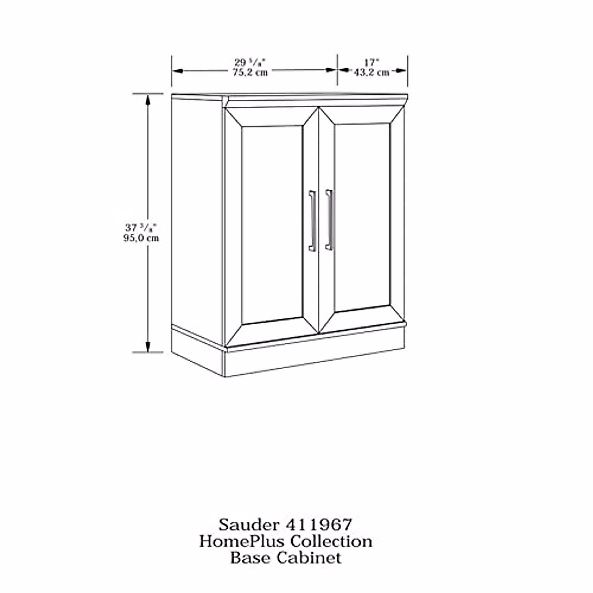 Sauder Homeplus Base Cabinet, Sienna Oak Finish