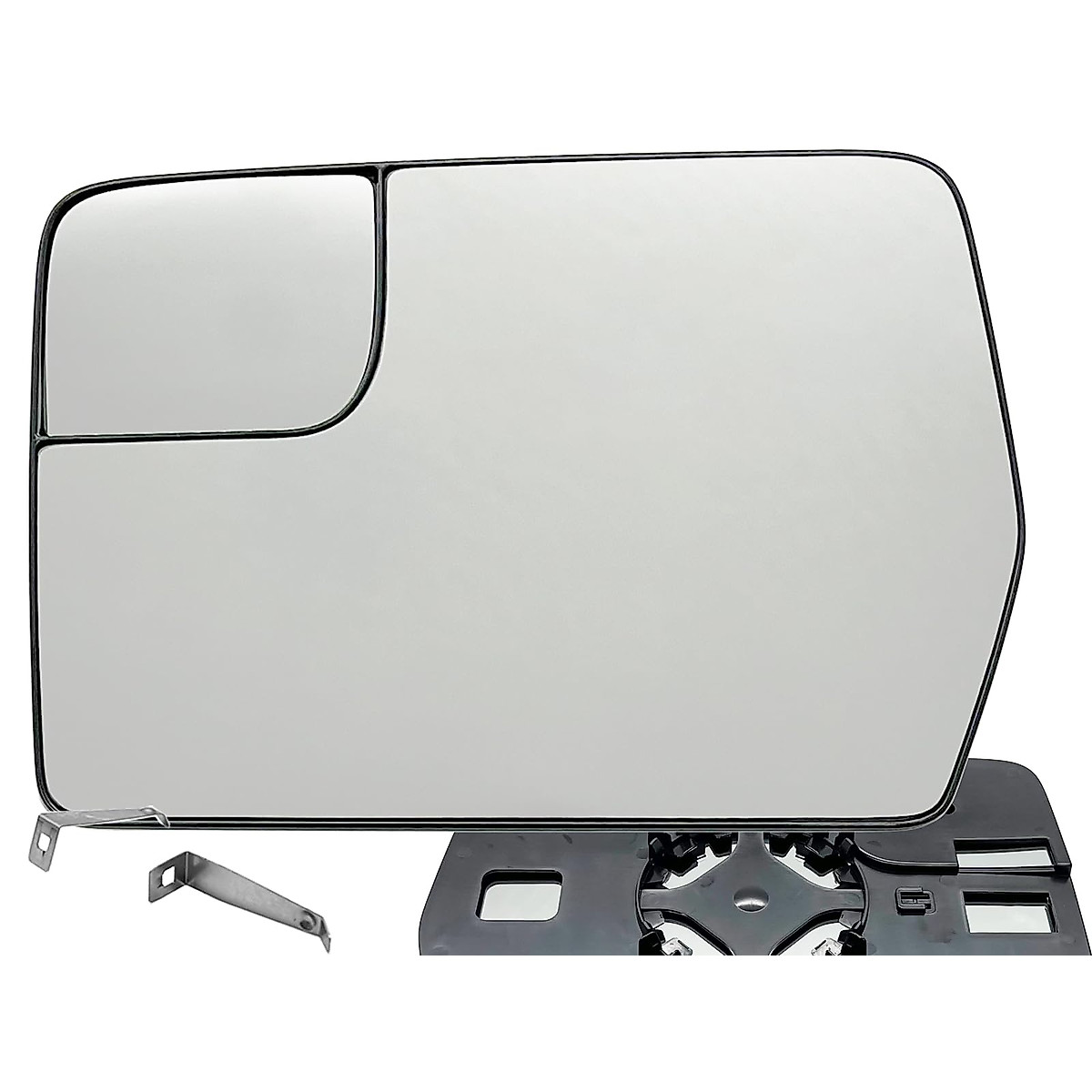 APA Replacement for Mirror Glass with Spotter Glass Non-Heated 2011-2014 F150 and SVT RAPTOR Pickup Truck Driver Left Side BL3Z17K707D FO1324144