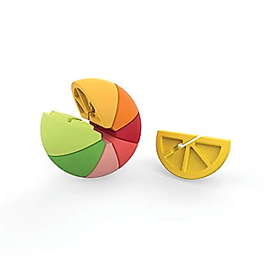 TrueZoo Citrus Wine Glass Charms and Glass Drink Markers - Fruit Wine Accessories - Multi Color Set of 8