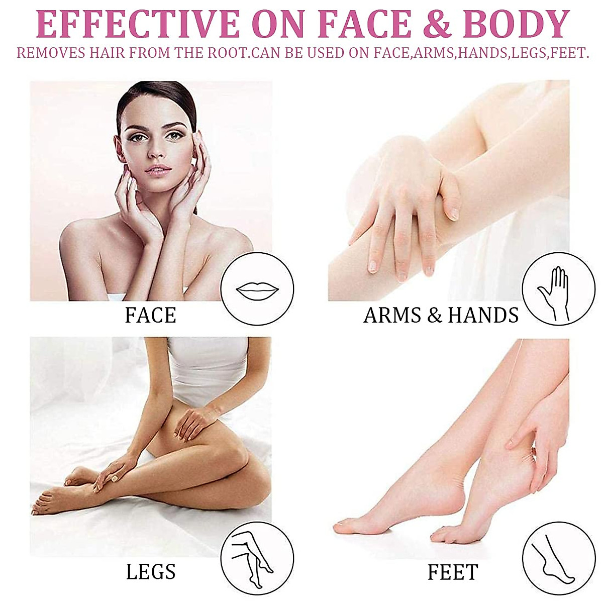 Electric Facial Hair Remover for Women,USB Rechargeable Thread Epilator Cotton Threading Hair Removal ​for Face Arms Legs Back