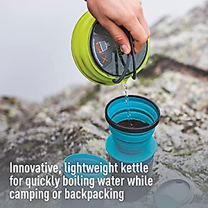 Sea to Summit X-Pot Kettle Collapsible Camping Cook Pot with Lid, 2 Liter, Navy