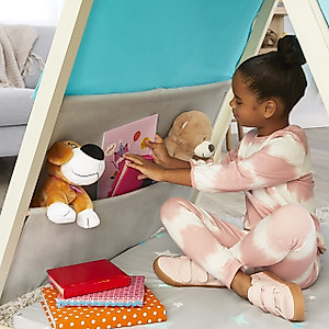 Little Tikes Starry Night Reading Nook Indoor Furniture Includes Starlight Projector, Cushioned Mat, Book Storage, Modern White/Light Blue Wooden Play Space- Great Gift for Readers, Kids Ages 3+