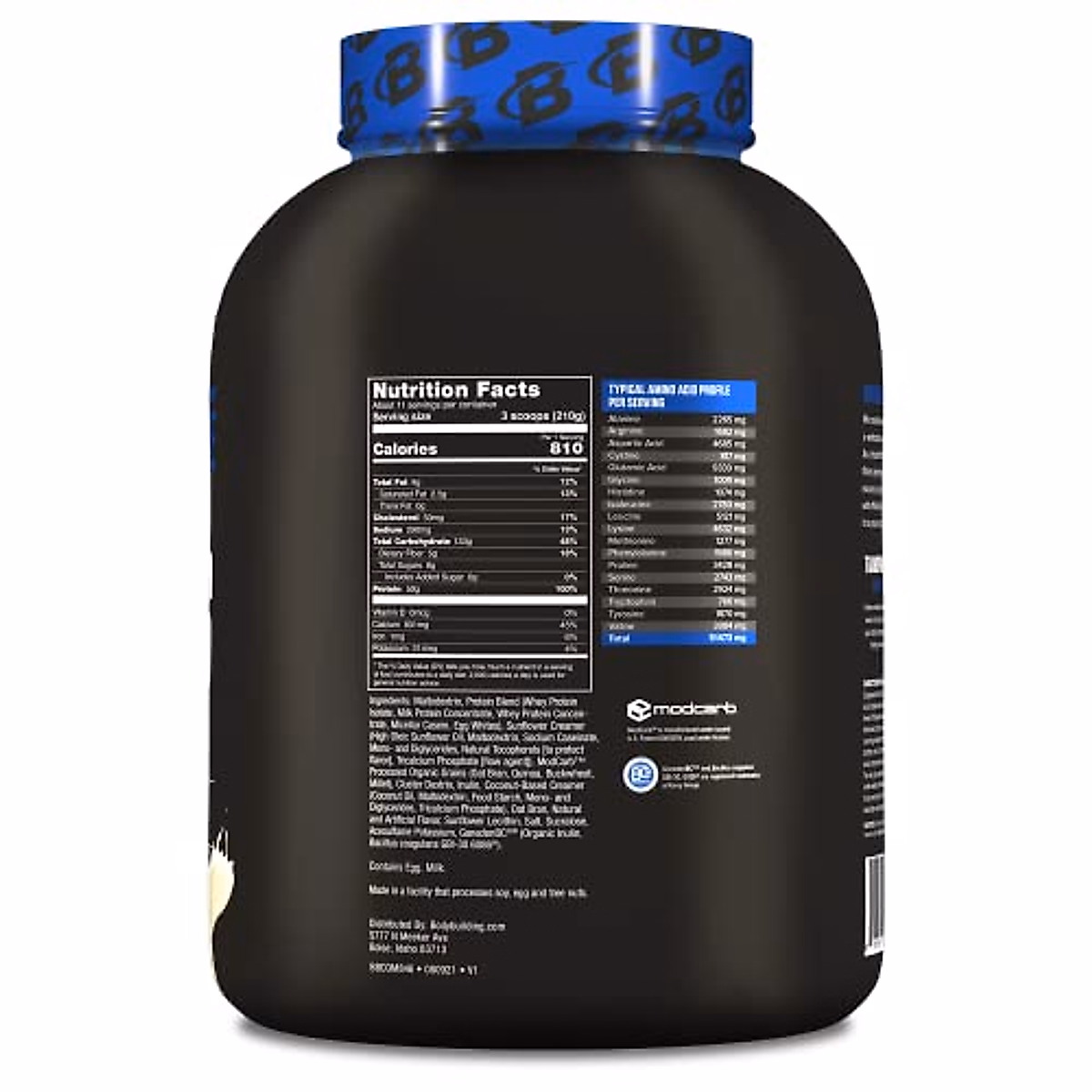 Bodybuilding Signature Signature Mass Gainer | 50g of Mass-Building Protein | Protein, Calories, Fats, Probiotics and Carbohydrates | 5 Lbs. Vanilla