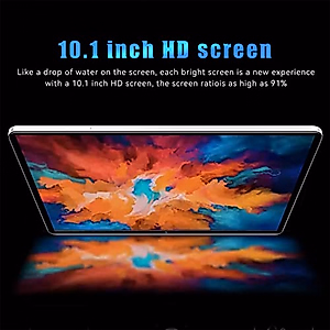 Qinlorgo 10.1 Inch Tablet, Octa Core Processor Front 800W Rear 1600W 100‑240V Black Unlocked 4G Tablet PC for Home (US Plug)