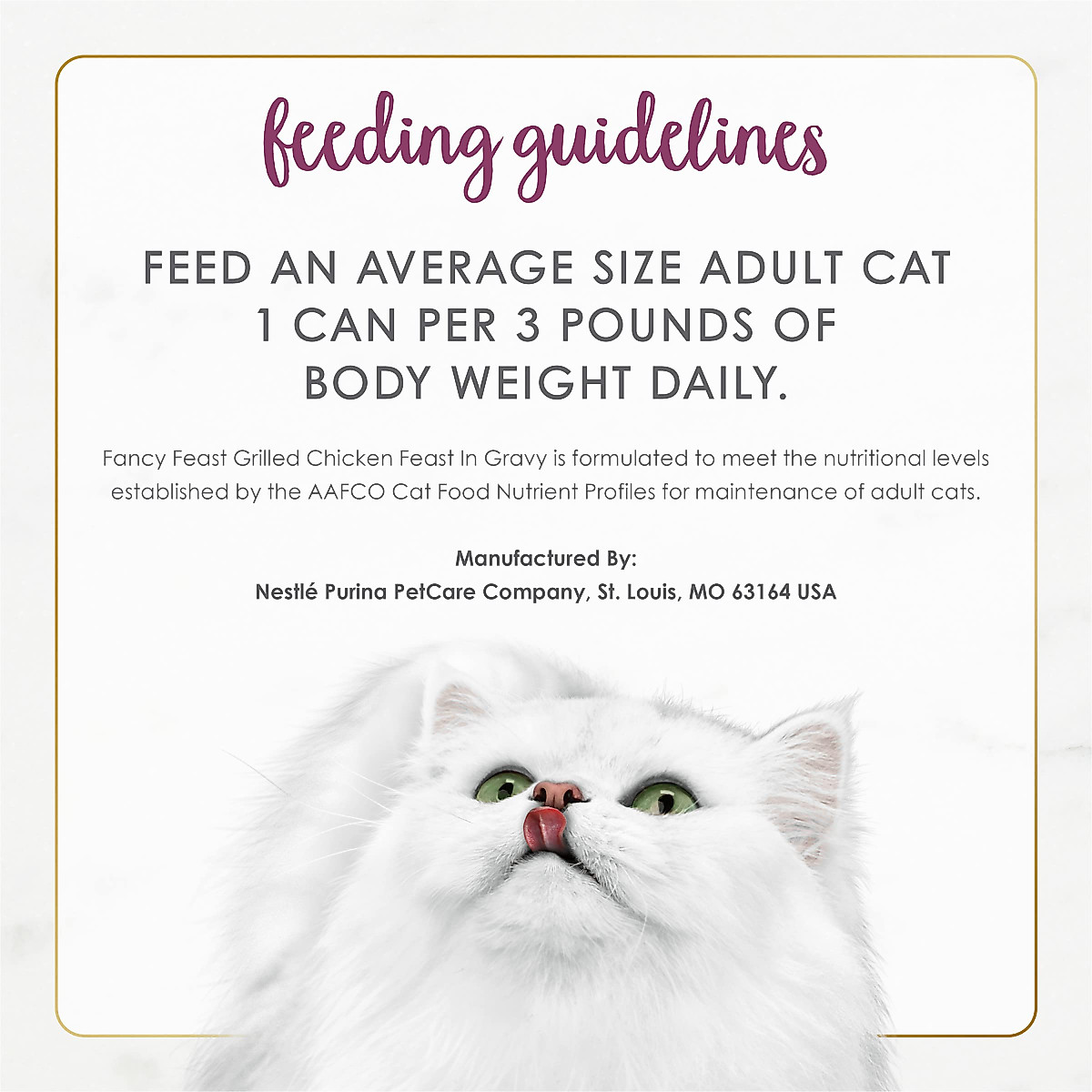 Purina Fancy Feast Grilled Wet Cat Food Chicken Feast in Wet Cat Food Gravy - (Pack of 12) 3 oz. Cans