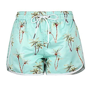 Andongnywell Women's High Waist Workout Printed Shorts Athletic Tummy Control Running Short Pant Hot Pants (Multicolor 6,Medium)