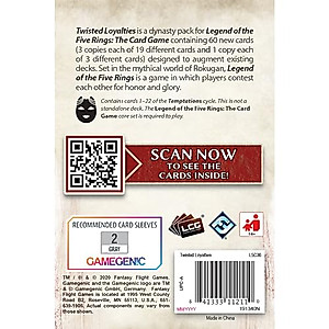 Fantasy Flight Games Legend of The Five Rings LCG: Twisted Loyalties Dynasty Pack - Tactical Strategy Game for Kids & Adults, Ages 14+, 2 Player, 45-90 Minute Playtime, Made