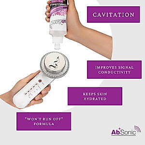 Absonic Conductive Gel - Cavitation Gel, Nuface Gel, Microcurrent Gel & Red Light Therapy for Face, Ultrasonic Gel, TENS Gel, EMS, Conductive Gel for Abs Stimulators - Paraben-Free, 2-pack