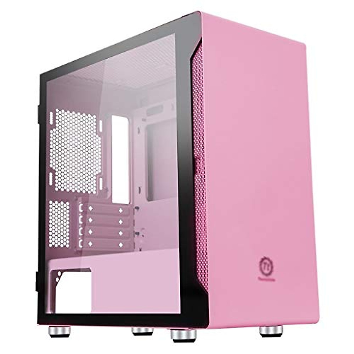 HDYD Pink ATX Case, Mid-Tower PC Gaming Case M-ATX/ITX - Front I/O USB ...