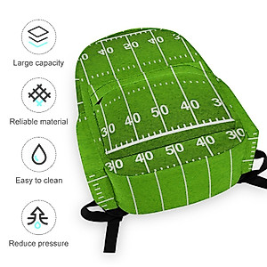 American Football Field Travel Backpack Lightweight 16.5 Inch Computer Laptop Bag Casual Daypack for Men Women