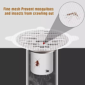 Shower Drain Hair Catcher Mesh Stickers, Drain Hole Hair Collector Shower Drain Covers, Hair Drain Stickers Filter Patches Floor Drain Stickers for Bathroom, Bathtub, Kitchen Sink (30, Style B)