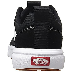 Vans Men's Low-Top Trainers Sneaker, Suede Canvas Black White, 10