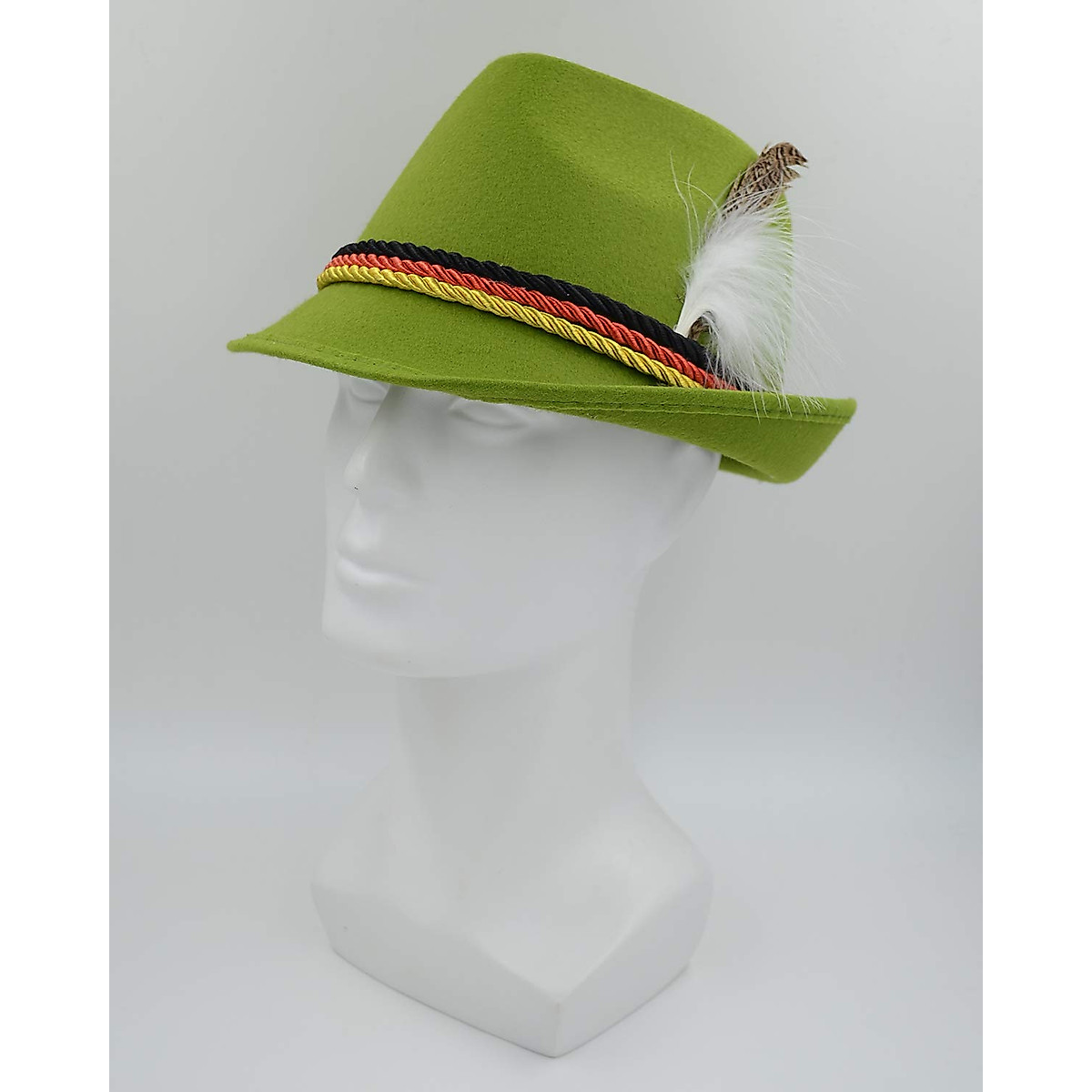 Melesh Oktoberfest German Alpine Bavarian Hat (Gray/Green)