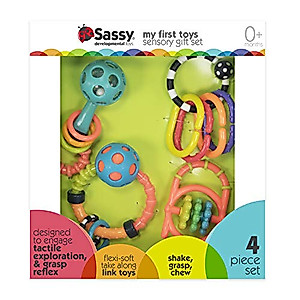 Sassy My First Toys Sensory Toy Gift Set for Ages 0+ Months