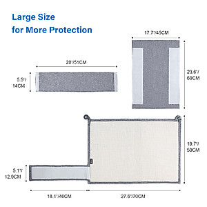 NATUYA Furniture Protectors from Cats - Couch Protector from Cat Claws with Sisal Scratching Pad Anti Cat Scratch Furniture Couch Sofa Corner (Light Gray, Left)