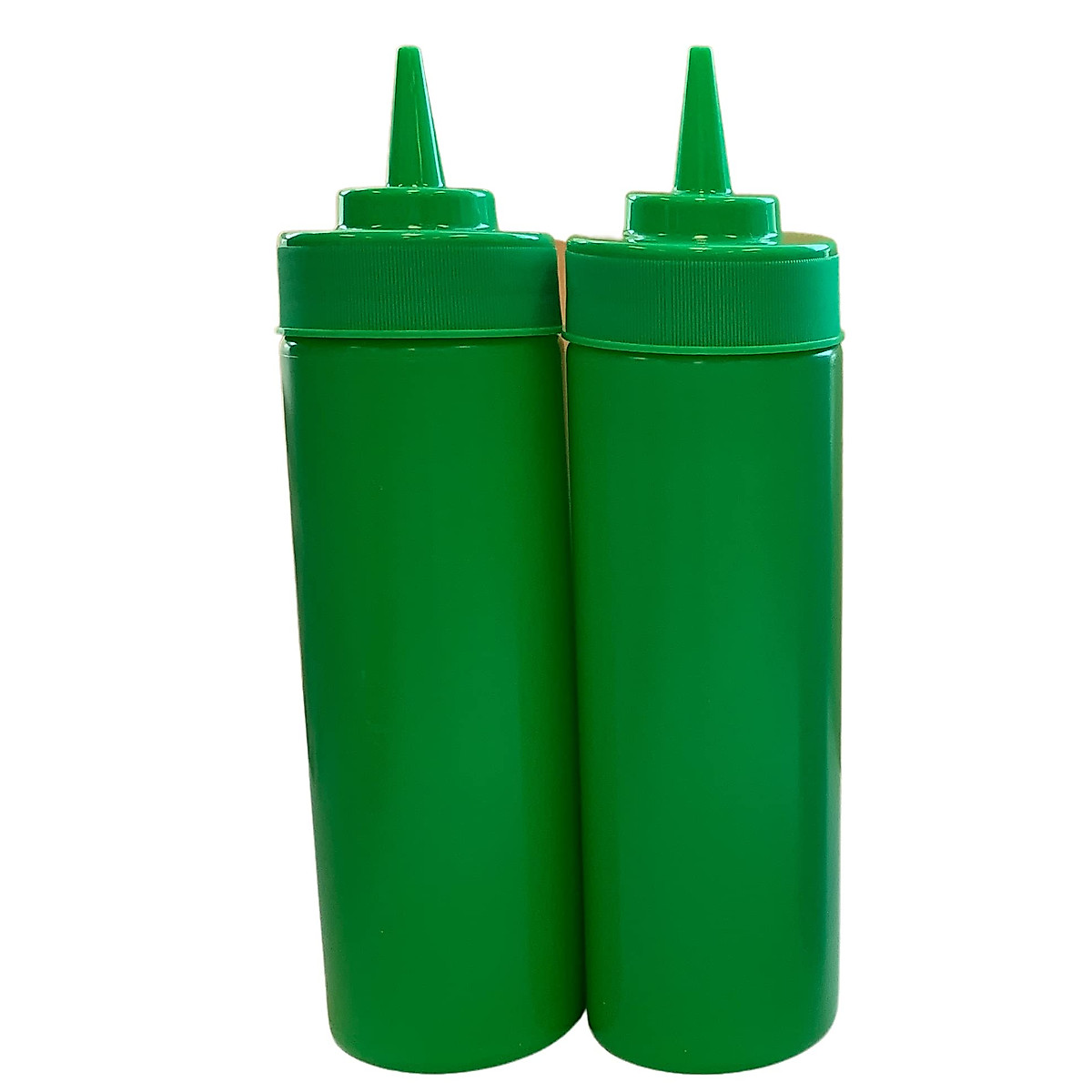 Green BPA Free Squeeze Bottle Food Prep 12 oz for Hot Sauces Condiments Dressings (2)