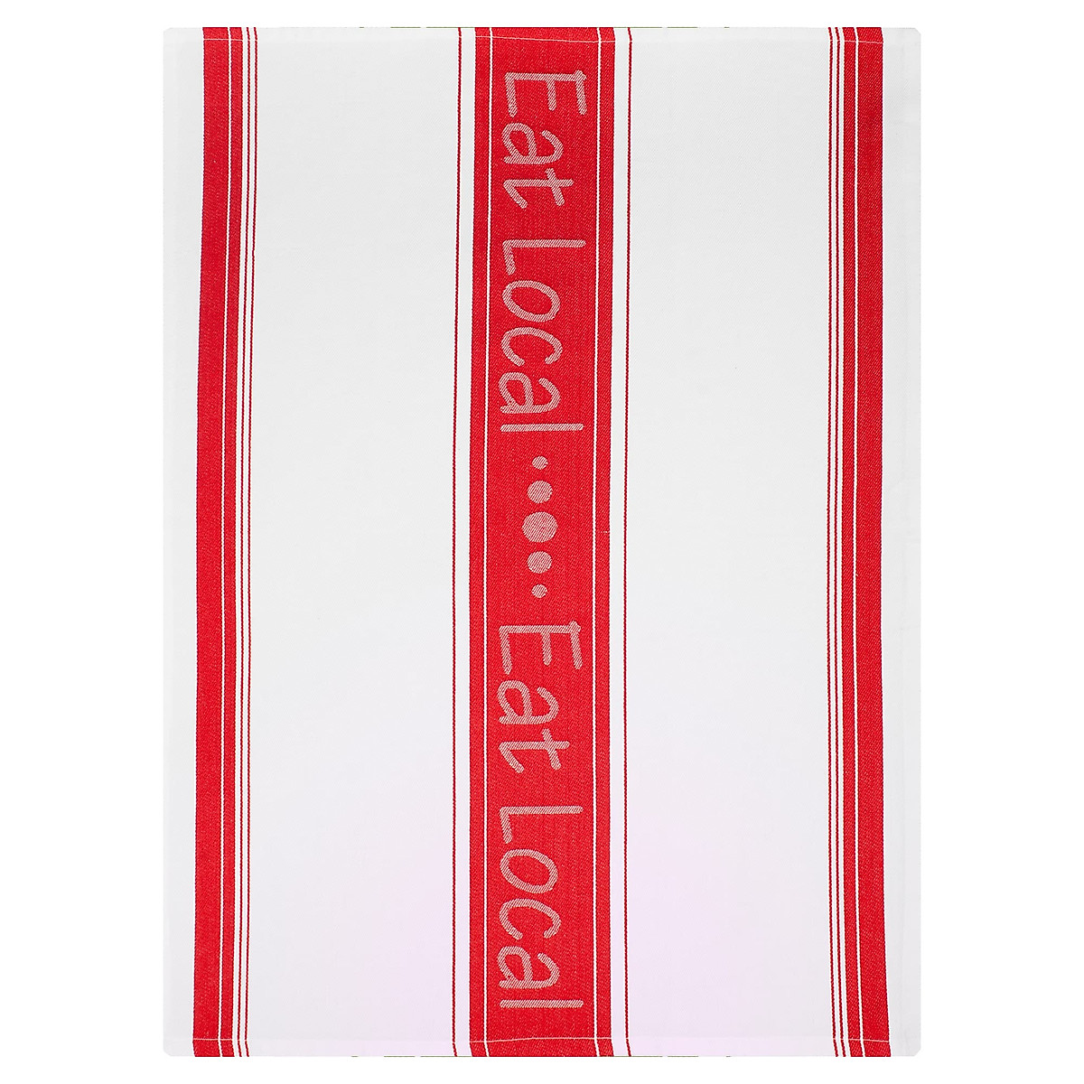 MU kitchen Towel MUkitchen 100% Cotton Jacquard Woven Dishtowel, 20 by 30-Inches, Eat Local – Set of 2