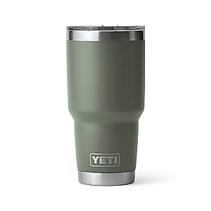 YETI Rambler 30 oz Tumbler, Stainless Steel, Vacuum Insulated with MagSlider Lid, Camp Green