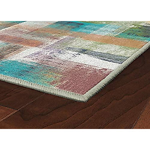 Brumlow MILLS Zora Abstract Machine Washable Indoor/Outdoor Area Rug for Home Office, Living Room or Bedroom Carpet, Dining or Kitchen Runner Rug, 30" x 46", Green