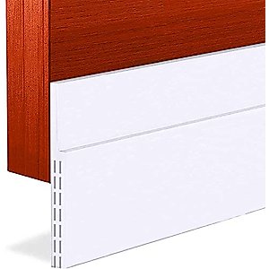 BAINING Door Draft Stopper Sweep, 3 Inches Widening Door Bottom Seal Strip Under Door Noise Blocker for Interior Doors Insulation and Soundproofing, 3" W x 39" L White (2019 New Upgrade)