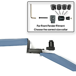 RNX Grey Mountain Bike Mud Guard Set Front and Rear Fenders, Wide, Universal, Adjustable