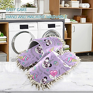 Cute Panda Unicorn Mop Slippers Shoes Cover for Floor Cleaning Washable Dirty Dust Hair Cleaners Microfiber Mop Socks for Office Kitchen House