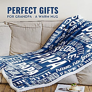 InnoBeta Gifts for Grandpa, Papa, Throw Fleece Blanket for Grandfather, Presents from Granddaughters Grandsons for Christmas, Birthday, Father's Day - 50" x 65" Best Papa Ever