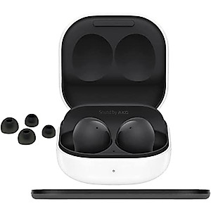 SAMSUNG Galaxy Buds 2 Bluetooth Earbuds, True Wireless, Noise Cancelling, Charging Case, Ambient Sound, Water Resistant - (Renewed) (Buds 2 Graphite)