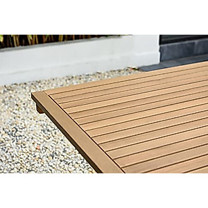 Amazonia Franklin 9-Piece Teak Finish Extendable Rectangular Patio Dining Set