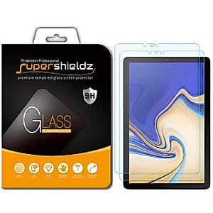 Supershieldz (2 Pack) Designed for Samsung Galaxy Tab S4 (10.5 inch) Screen Protector, (Tempered Glass) 0.33mm, Anti Scratch, Bubble Free