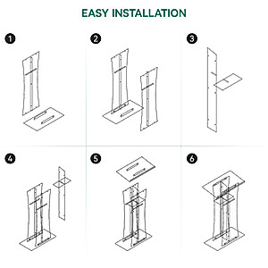YITAHOME Podium Stand Pulpits for Churches Stand 47 inches Tall, for Church, Wedding, Classroom, Conference, Lecterns & Podiums Portable with Reading Surface & Storage Shelf Floor