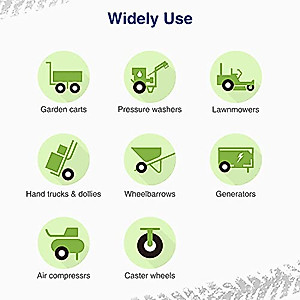 MaxAuto 20x2.0 Rim Flat Free Cart Tire Assembly for the Rubbermaid Garden Yard Cart, 2 Pack