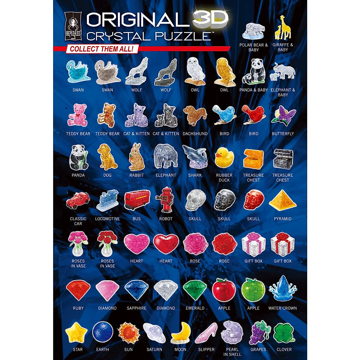 BePuzzled | Squirrel Original 3D Crystal Puzzle, Ages 12 and Up