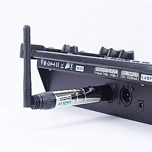 CHINLY 8pcs DMX512 DMX Dfi DJ 2.4G 7 Charging Wireless Receiver Built-in Battery & 1 Transmitter LED Lighting Control for LED Stage Par Party Light