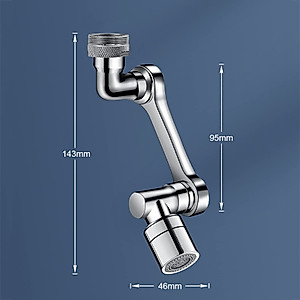 Faucet Extender for Bathroom Sink Universal,1080 Faucet Extender Brass,Splash Filter Faucet Extender,2 Water Outlet Modes,Faucet Attachment for Bathroom Sink Household