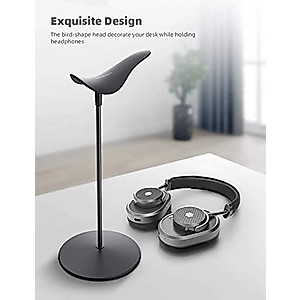 Lamicall Headphone Stand, Desktop Headset Holder - Desk Earphone Stand, for All Headsets Such as Airpods Max, HyperX Gaming Headphones, Beats/Sony/Sennheiser Music Headphones - Black