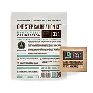 Boveda One Step Hygrometer Mess Free Calibration Kit – Preloaded 32% RH 2-Way Humidity Control – Hygrometer Accuracy – Precise Test for Digital and Analog Hygrometers and Humidity Sensors – 1 Count