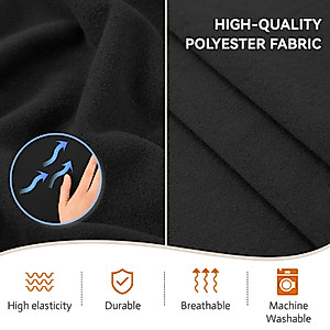 KEKUOU 4 Pieces Stretch Couch Covers for 3 Cushion Couch Sofa pet Friendly， Sofa Covers Washable Soft Elastic Dogs Furniture Protector(Sofa,Black)