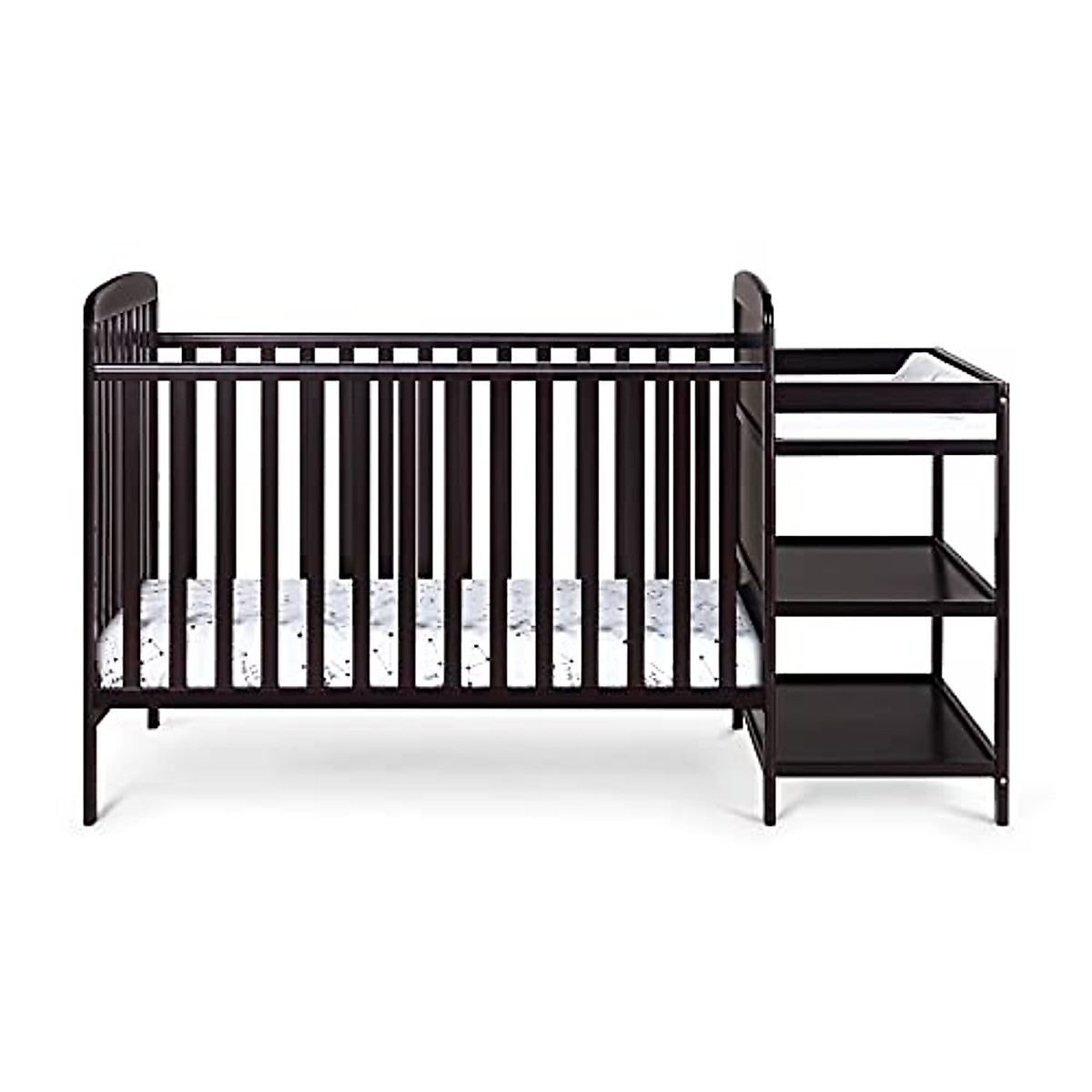 Suite Bebe Ramsey 3 in 1 Convertible Crib and Changer in an Espresso Finish