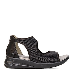 JBU by Jambu Women's Margot Sport Sandal, Black Snake, 11