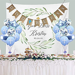 God Bless Banner Baptism, Baptism Decorations Boy, Confirmation Balloons, First Communion Balloons, Cross Balloons for Baptism, Baptism Cross Balloons, Baptism Decorations, Baby Shower