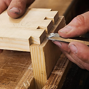 Schaaf Tools 4-Piece Wood Chisel Set | Finely Crafted Wood Chisels for Woodworking | Durable Cr-V Steel Bevel Edged Blade, Tempered to 60HRc | Tool Roll Included