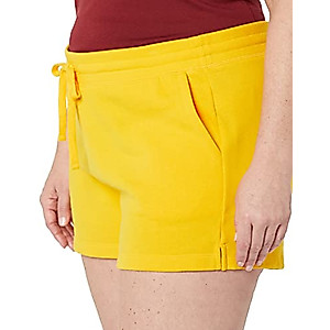 Amazon Essentials Women's Fleece Short, Golden Yellow, Medium