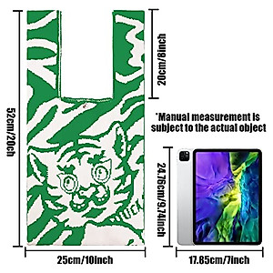 Fashionable-Bags-Shopping-Totes with Buttons Pouch Fabric Foldable Bags Cute Animial Bags Washable Cat Dolphin