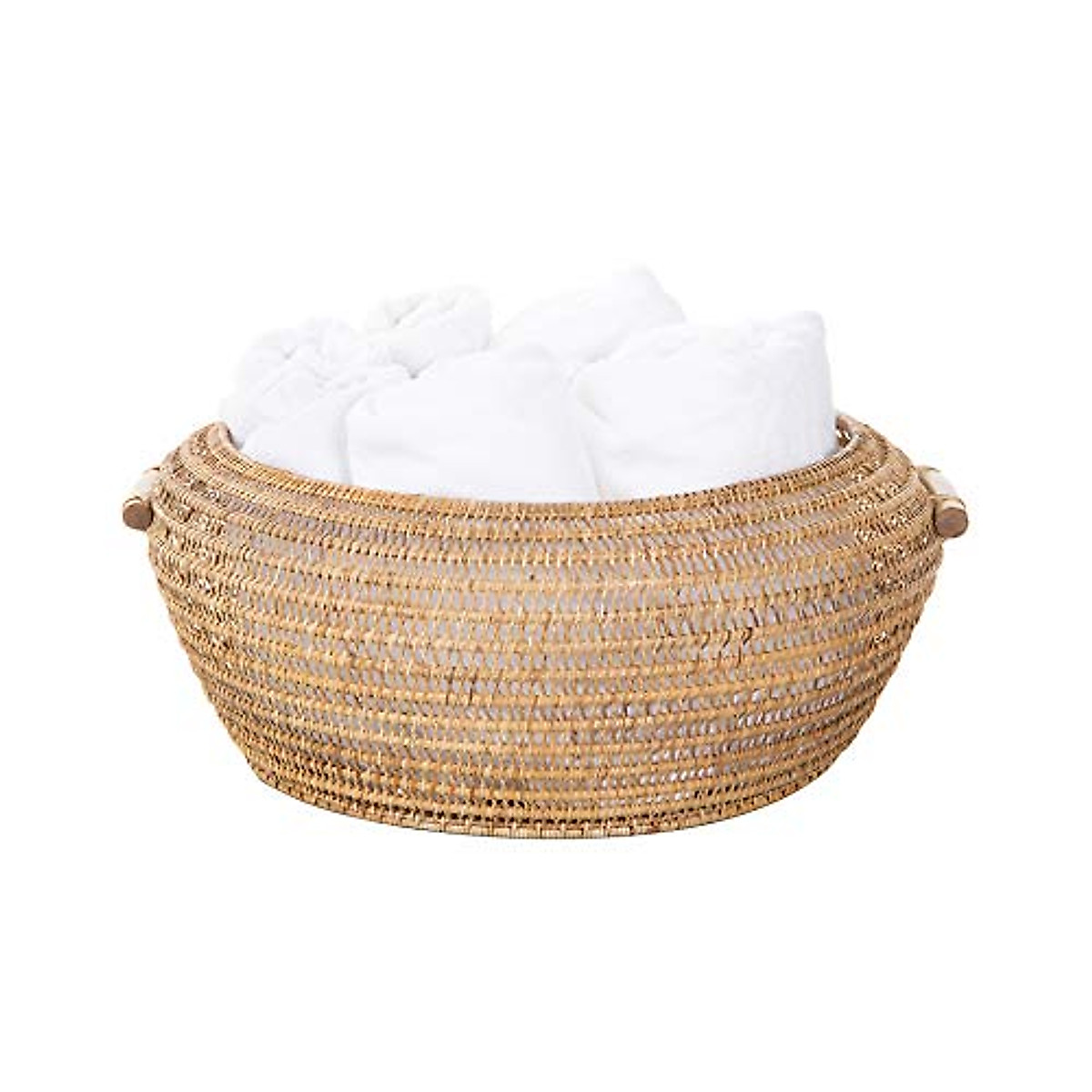 Kouboo Cambria Open Weave Basket, Honey-Brown