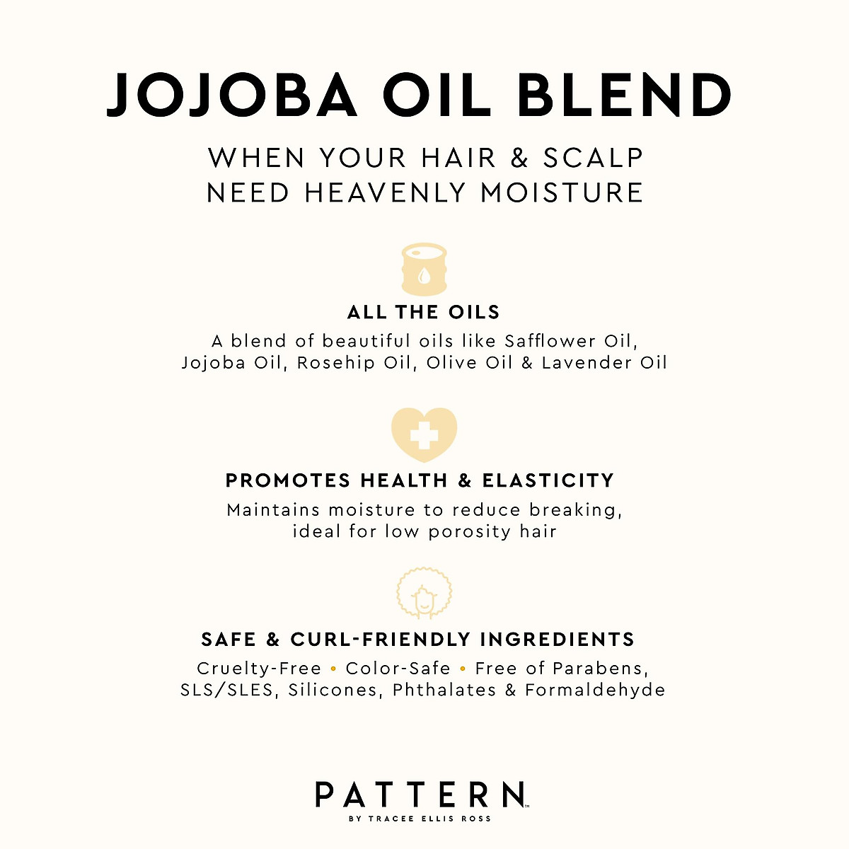 PATTERN Beauty by Tracee Ellis Ross Jojoba Hair Serum, 3.9 Fl Oz, Safflower, Jojoba, Rosehip, Olive & Lavender Oils, Lightweight Moisture Boost for Hair and Scalp